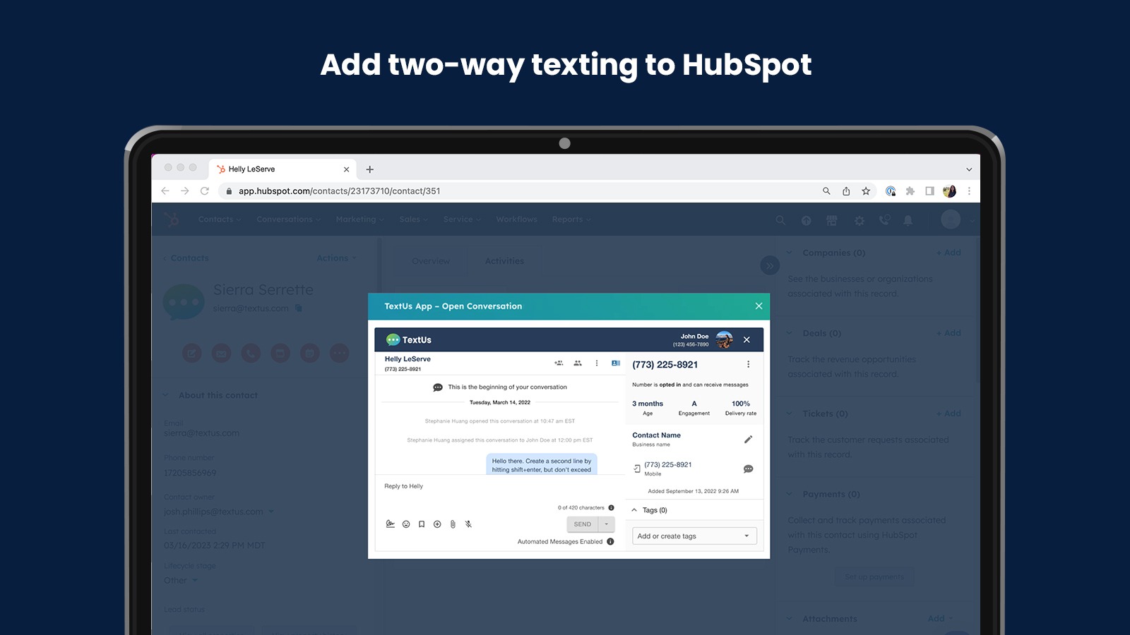 Best Software Integration For HubSpot SMS