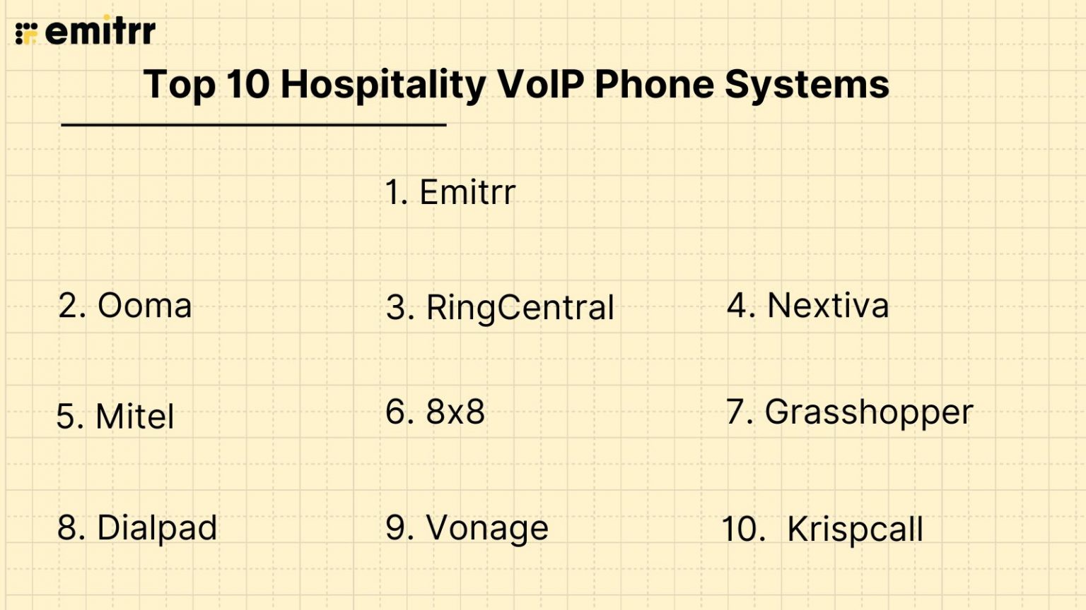 Top 10 Hospitality VoIP Phone Systems
