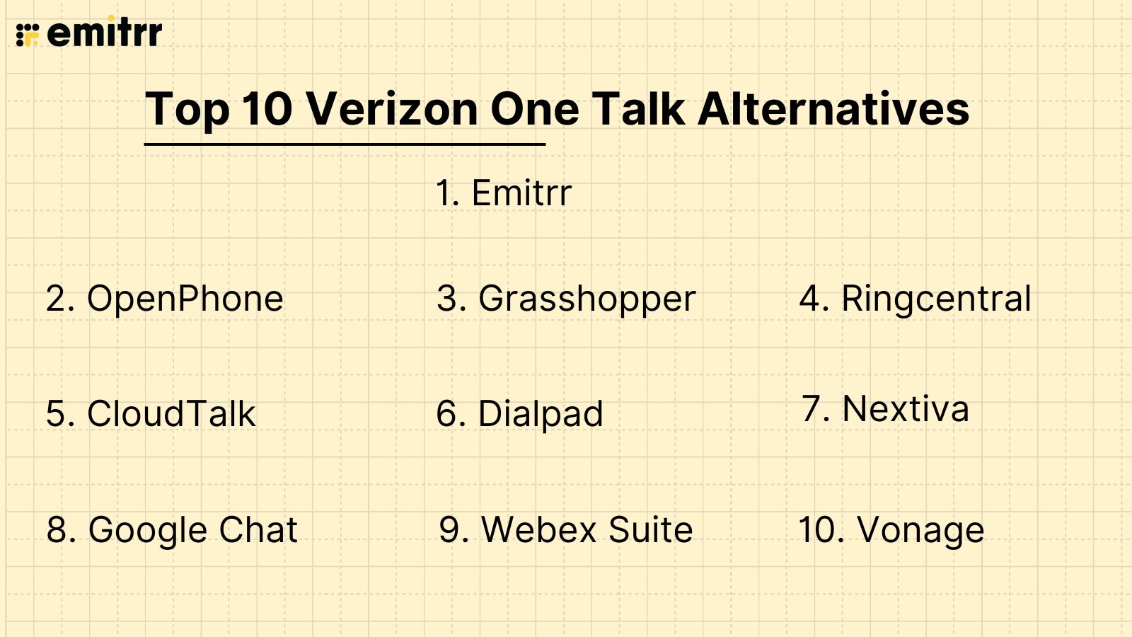 Top 10 Verizon One Talk Alternatives For Businesses
