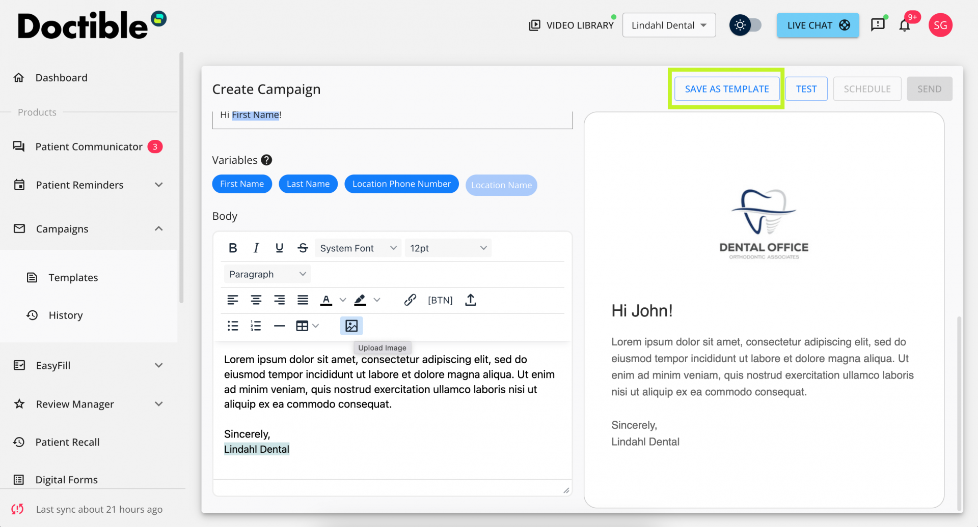 Hospital's Reputation and Review Management Software