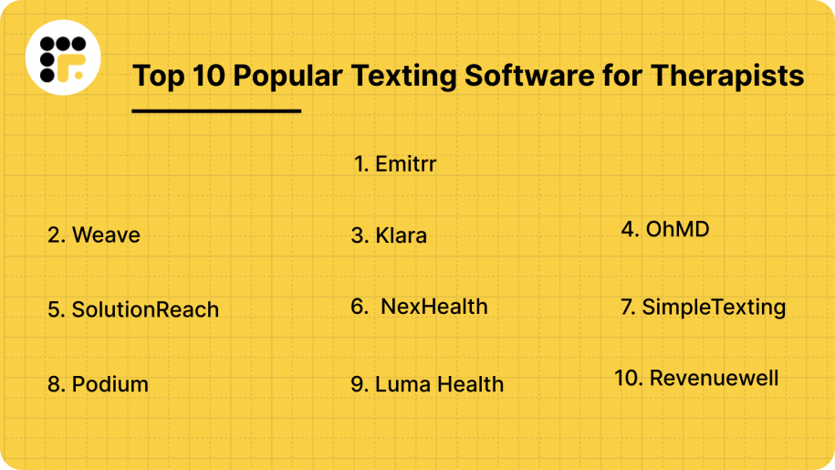 Top 10 Popular Texting Software for Therapists